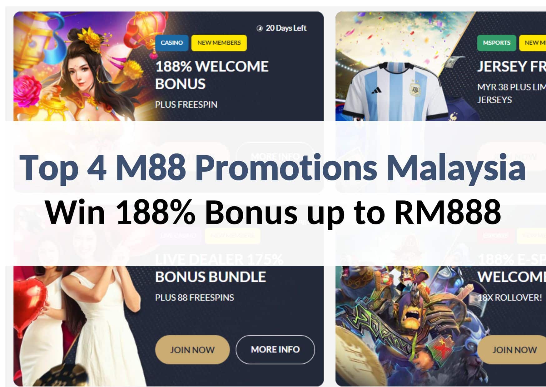 Top 4 M88 Promotions in Malaysia 2024 - Win 188% up to RM888