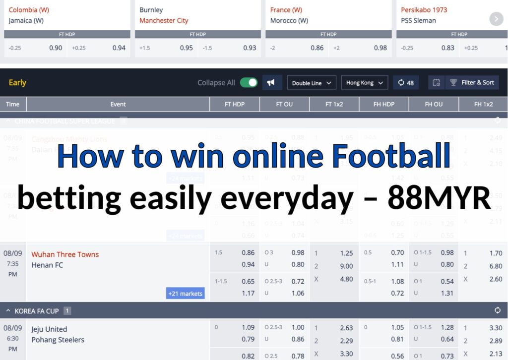How to win online Football betting | 9 tricks to win RM1,000
